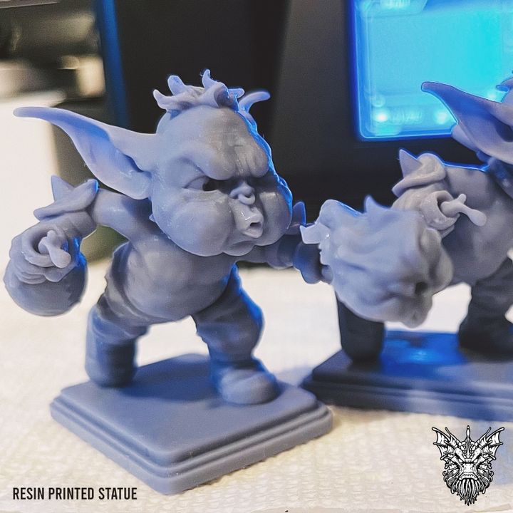3D Printable Goblin Fire Spitter - Mini Statue by Maelstrom Makers