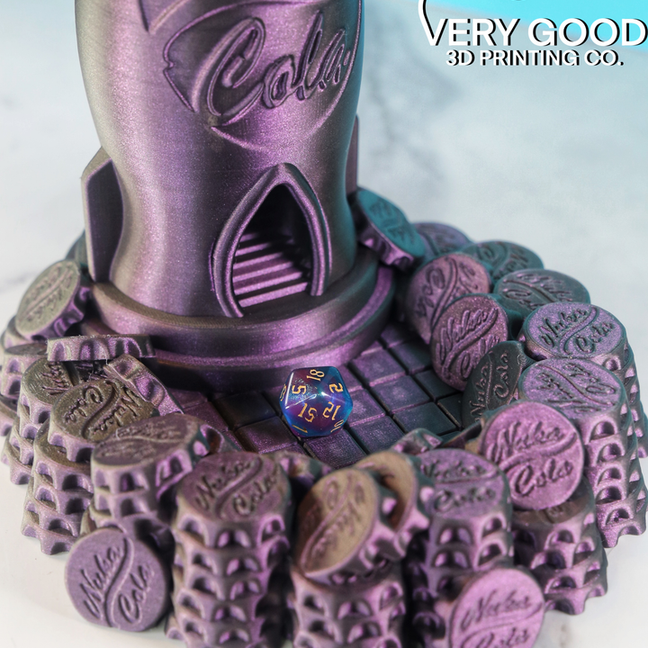3D Printable Fallout Nuka Cola Dice Tower by Very Good 3D Printing CO