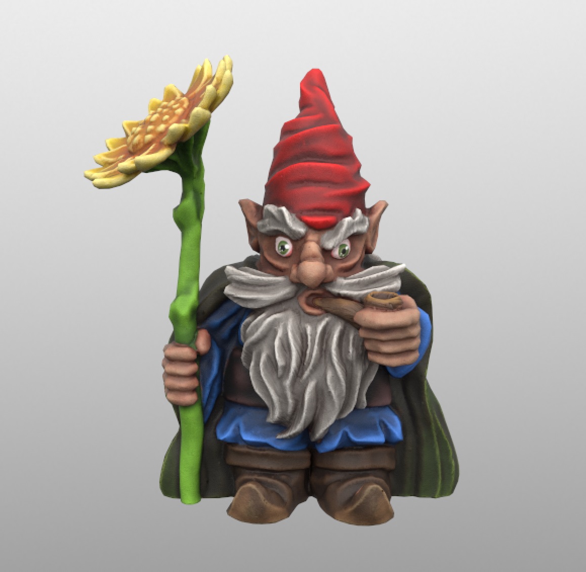 3D Printable Gnome Sun Wizard by Kinsfolk Miniatures