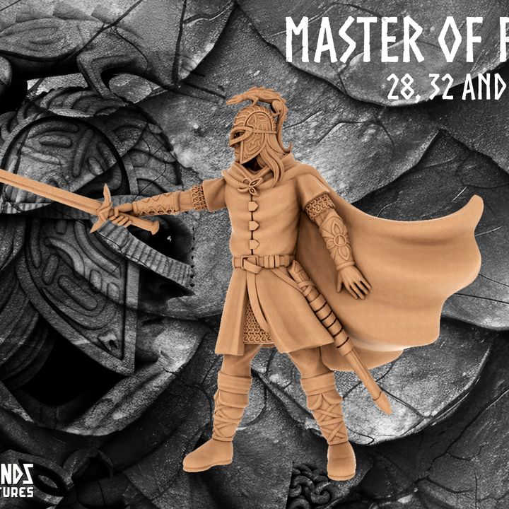 3D Printable Master Of Fate 28 / 32 / 70 mm by Mythlands Miniatures