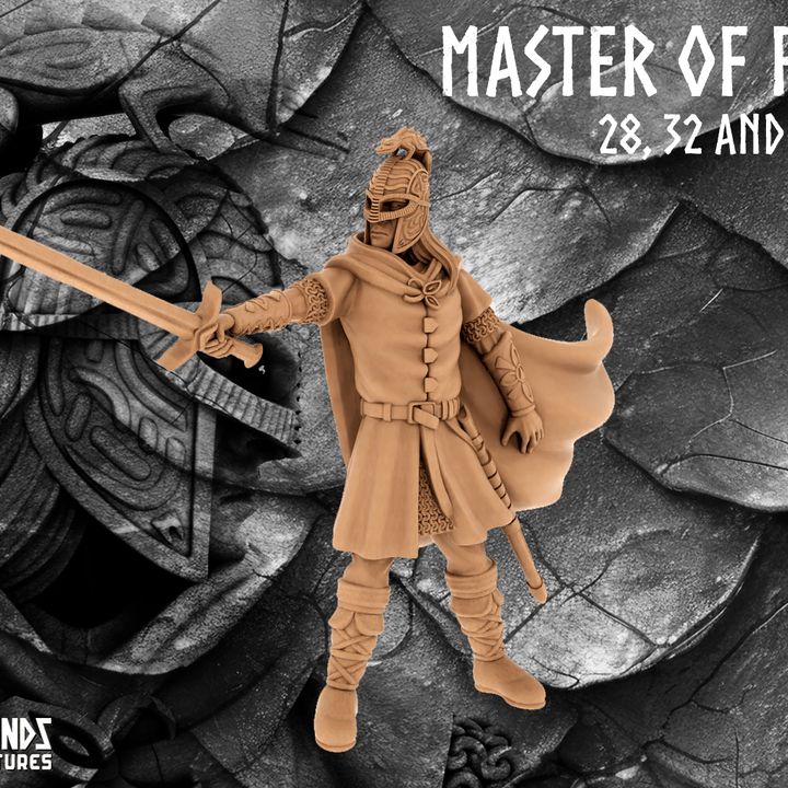 3D Printable Master Of Fate 28 / 32 / 70 mm by Mythlands Miniatures