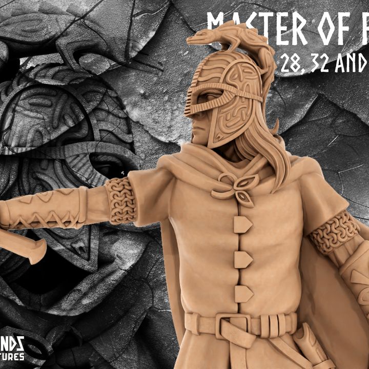 3D Printable Master Of Fate 28 / 32 / 70 mm by Mythlands Miniatures