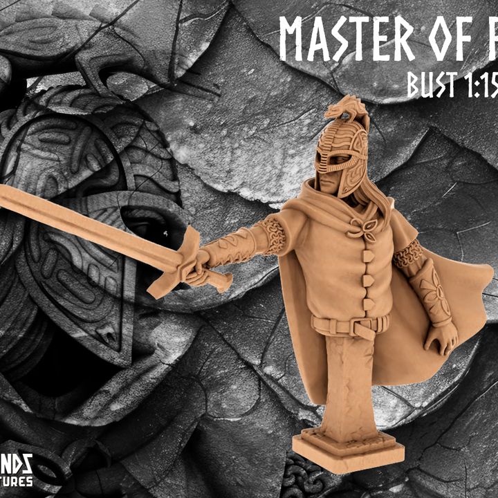 3D Printable Master Of Fate Bust 1/15 scale by Mythlands Miniatures