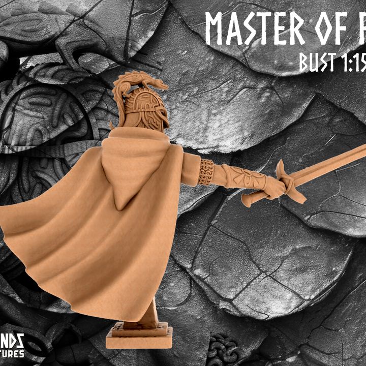3D Printable Master Of Fate Bust 1/15 scale by Mythlands Miniatures