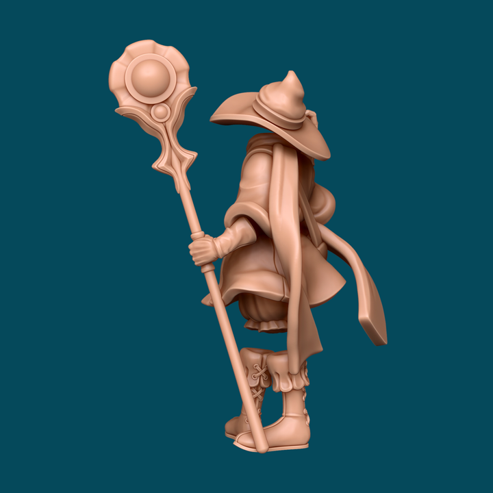3D Printable Remi, an invisible mage by Awkward Penguin's Minis