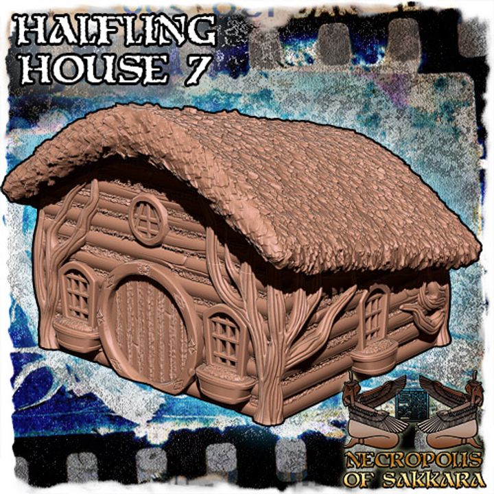 3D Printable Halfling and Hobbit House 7 by Pharaoh's Workshop