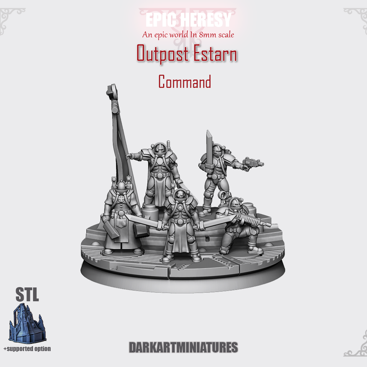 3D Printable Outpost Estarn: Army Bundle by Klaus Teschner