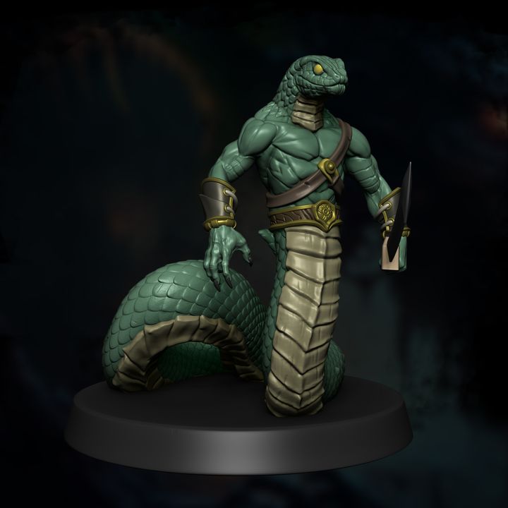 3D Printable Yuan-ti Abomination by Monster Atlas