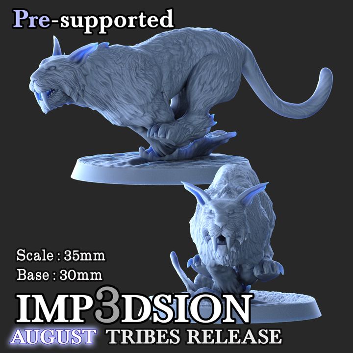 3D Printable Two elf panthers by Imp3dsion