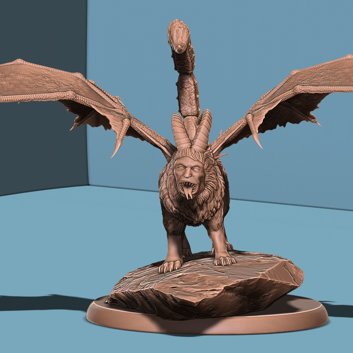 3D Printable Manticore by Little Shop of Sigil
