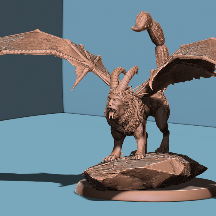 3D Printable Manticore by Little Shop of Sigil