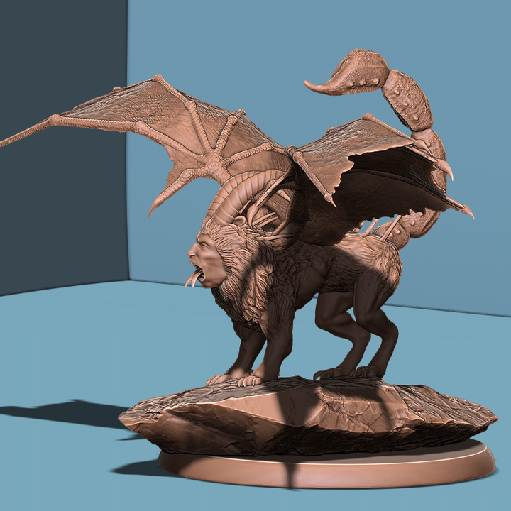 3D Printable Manticore by Little Shop of Sigil