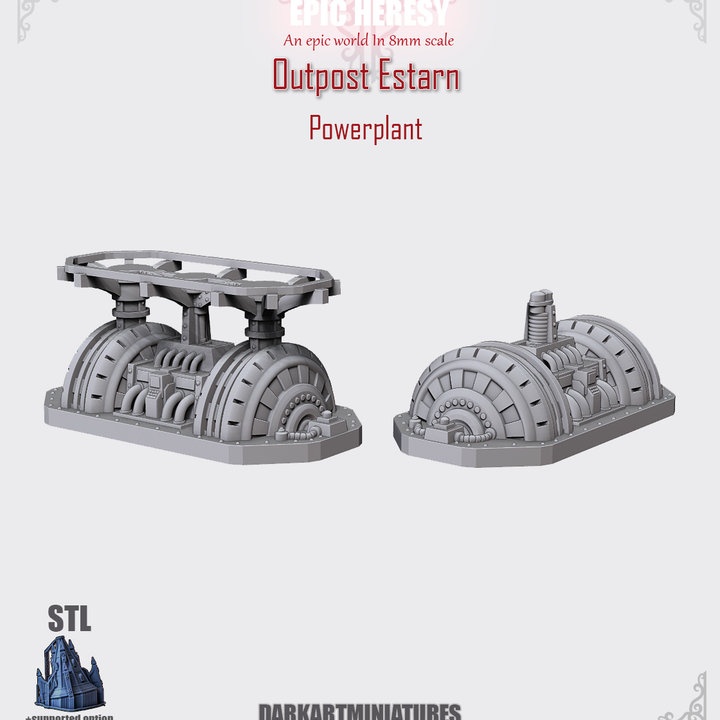3D Printable Outpost Estarn: Terrain Set by Klaus Teschner