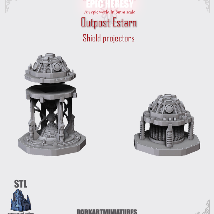3D Printable Outpost Estarn: Terrain Set by Klaus Teschner