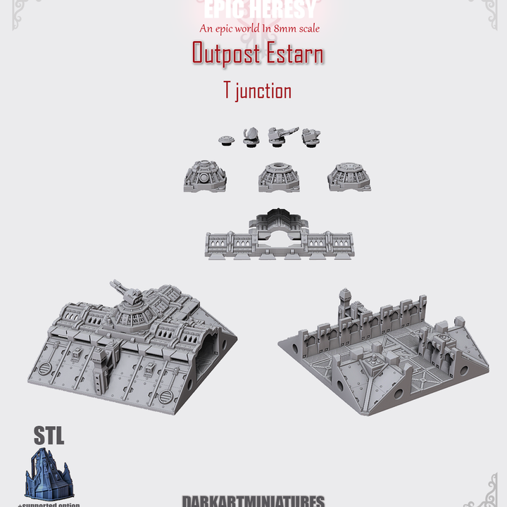3D Printable Outpost Estarn: Complete Collection by Klaus Teschner