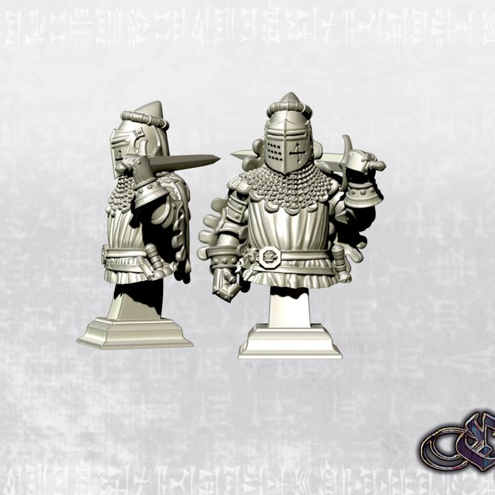 3D Printable Knight Bust - 10 cm by Ezipion Digital Store
