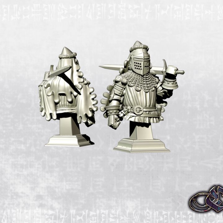 3D Printable Knight Bust - 10 cm by Ezipion Digital Store