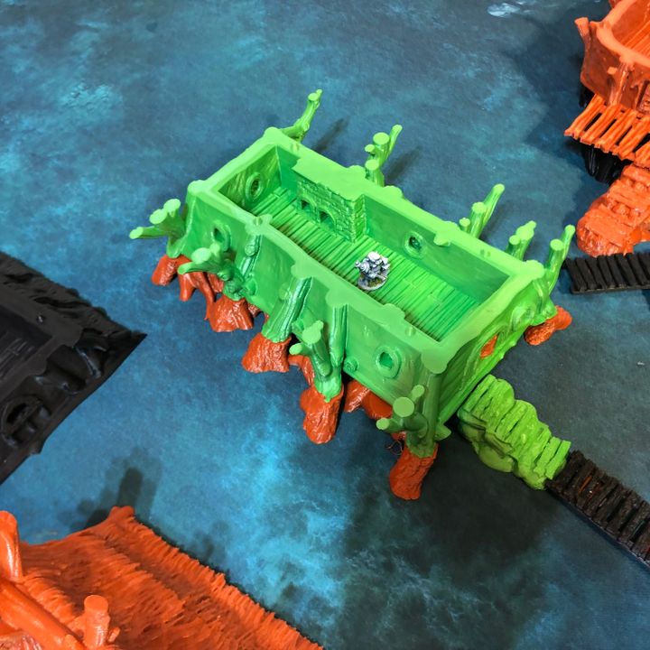 3D Printable Halfling Swamp Village by GameScape3D
