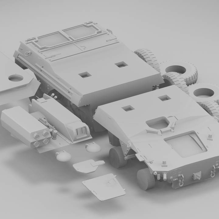 3D Printable Rooikat ZT-3 Predator turret by The Military Industrial ...