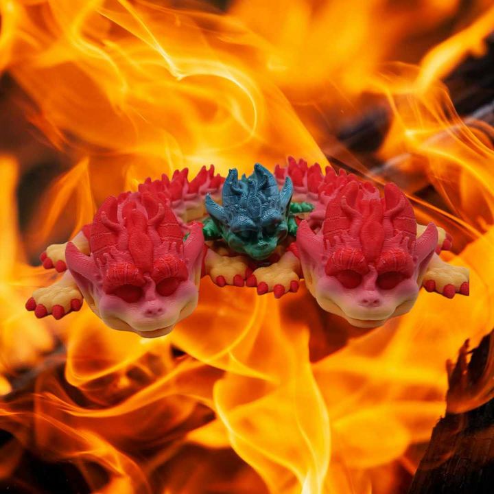 3D Printable Mini Fire Dragon by The Dragon's Den