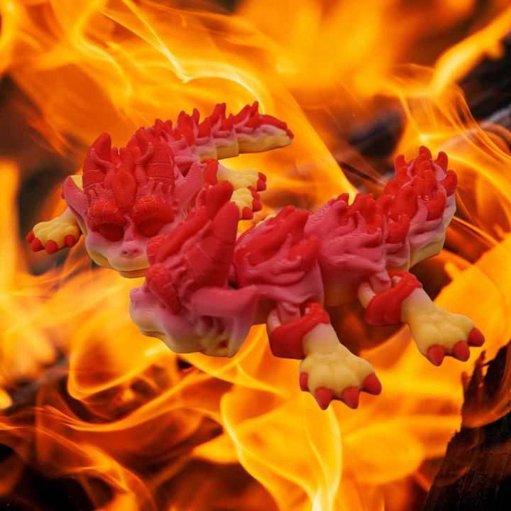 3D Printable Mini Fire Dragon by The Dragon's Den