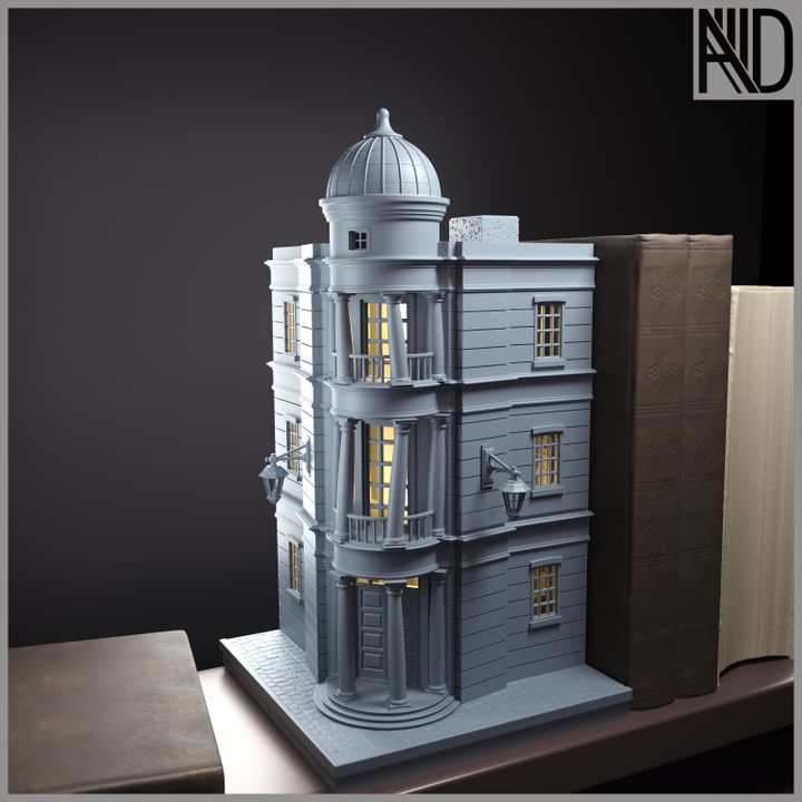 3D Printable Old Bank by Aronon
