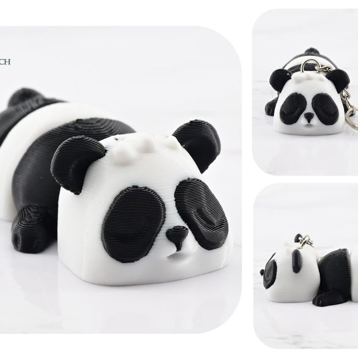3D Printable Napping Panda Keychain - Cute Articulated Gift - Cute ...