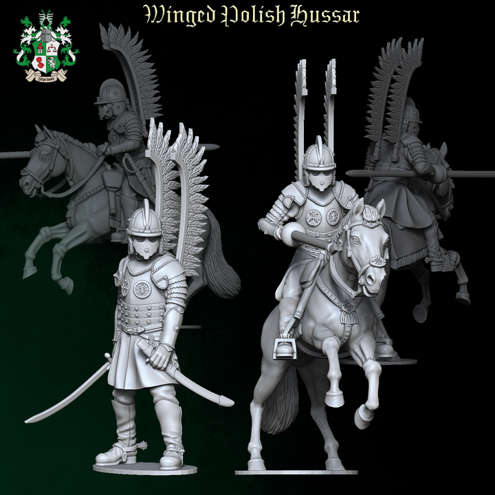 3D Printable Winged Polish Hussar by Styriwar