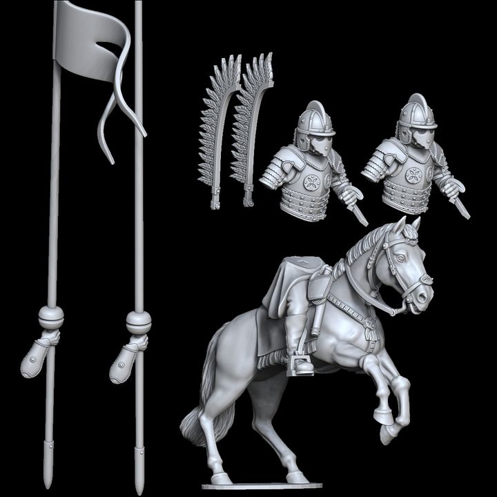 3D Printable Winged Polish Hussar by Styriwar
