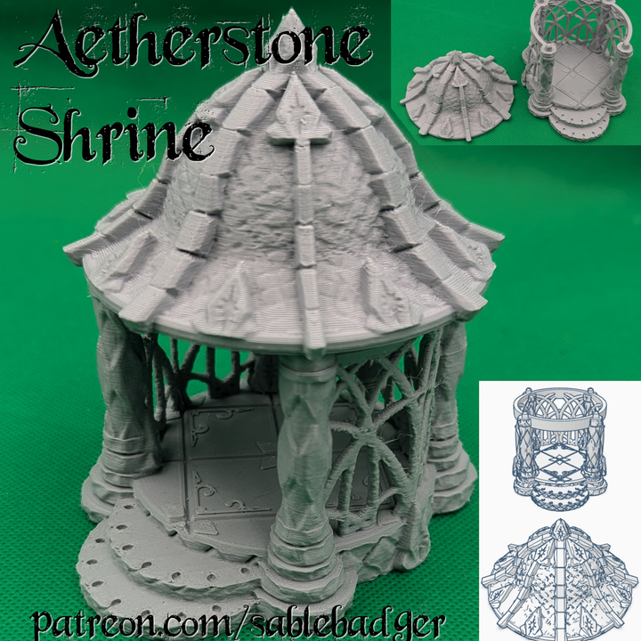 3D Printable Aetherstone Shrine - High Elf Fantasy Terrain by brander ...