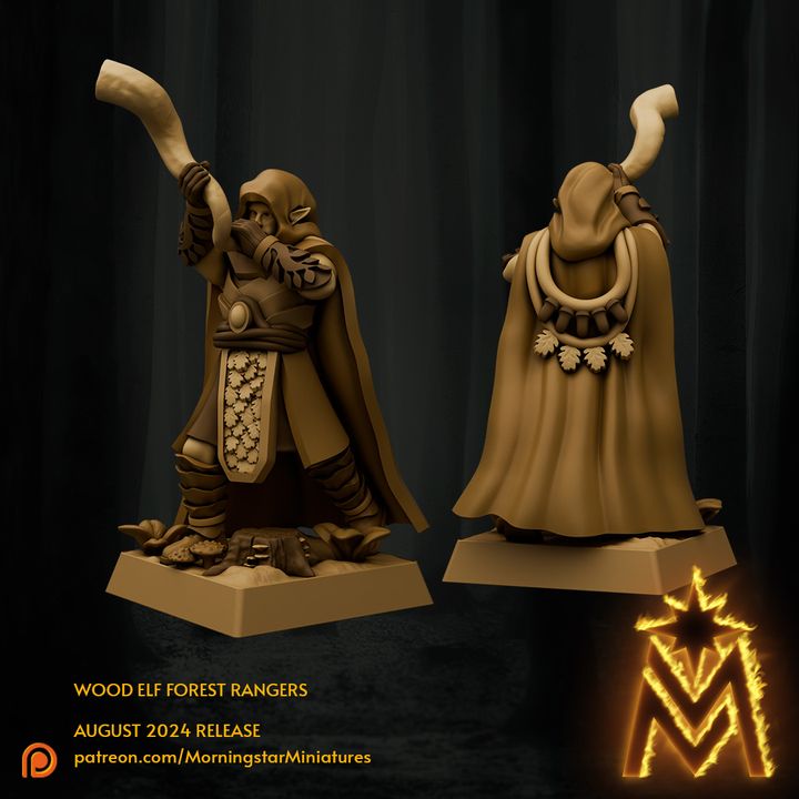 3D Printable Wood Elf Forest Rangers | 32mm Scale Presupported ...