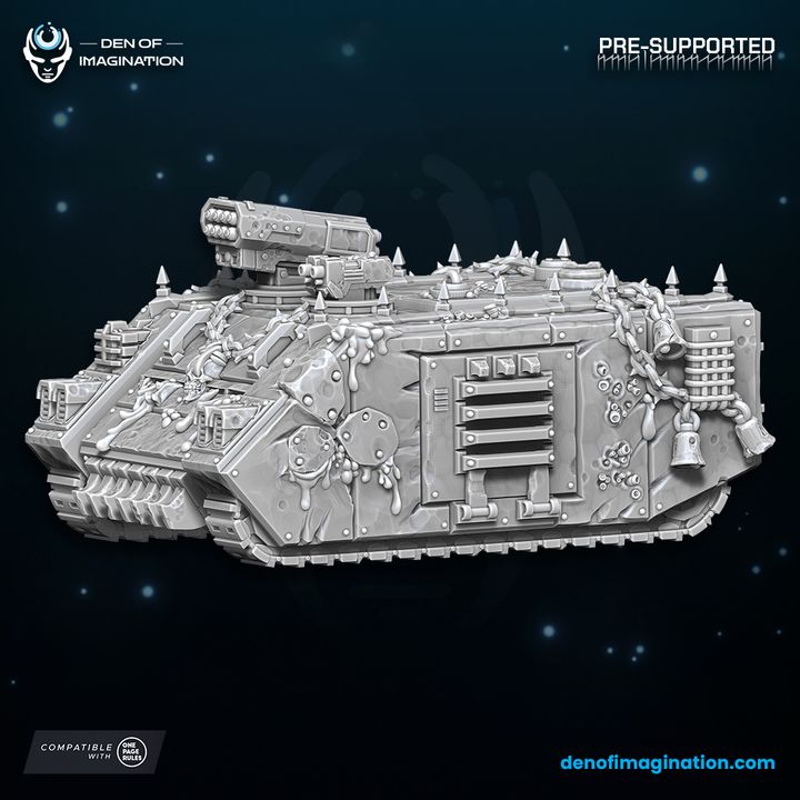 3D Printable Chaos Plague - Transporter/Battle Tank bundle Multipart ...