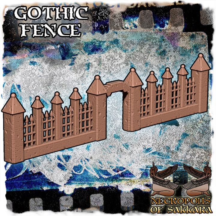 3D Printable Gothic Cemetery Fence by Pharaoh's Workshop