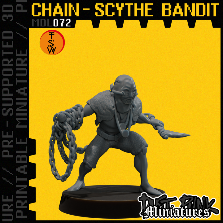 3D Printable MDL072 CHAIN-SCYTHE BANDIT [PRE-SUPPORTED] by Dust Punk ...