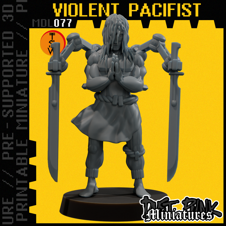 3D Printable MDL077 VIOLENT PACIFIST [PRE-SUPPORTED] by Dust Punk ...