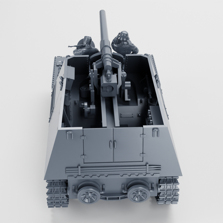 3D Printable SPG Hummel (Sd.Kfz.165) + 3 Tankmen (Germany, WW2) by ...