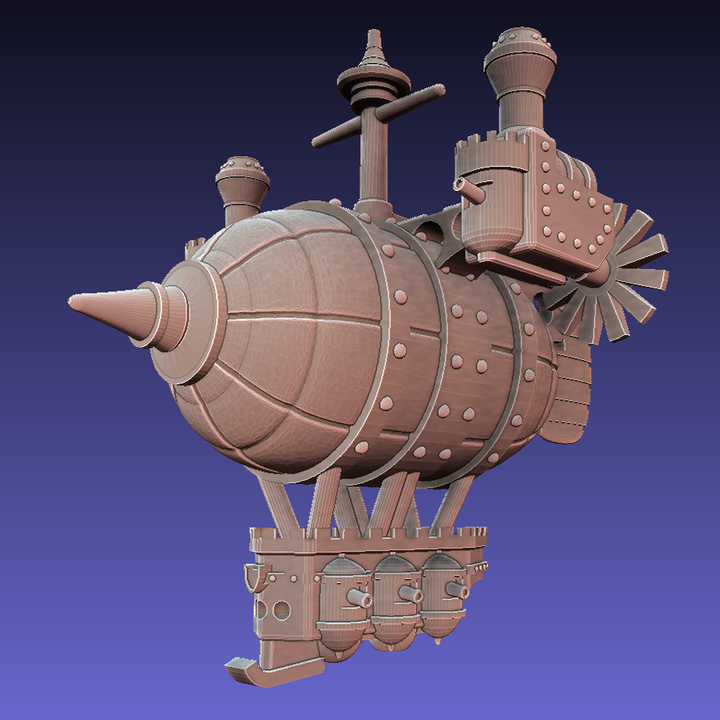 3D Printable Dwarf Airship 1/600 scale by Miniature Martin