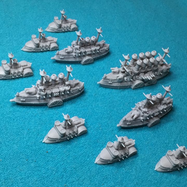 3D Printable DWARF FRIGATE 1/600 scale by Miniature Martin