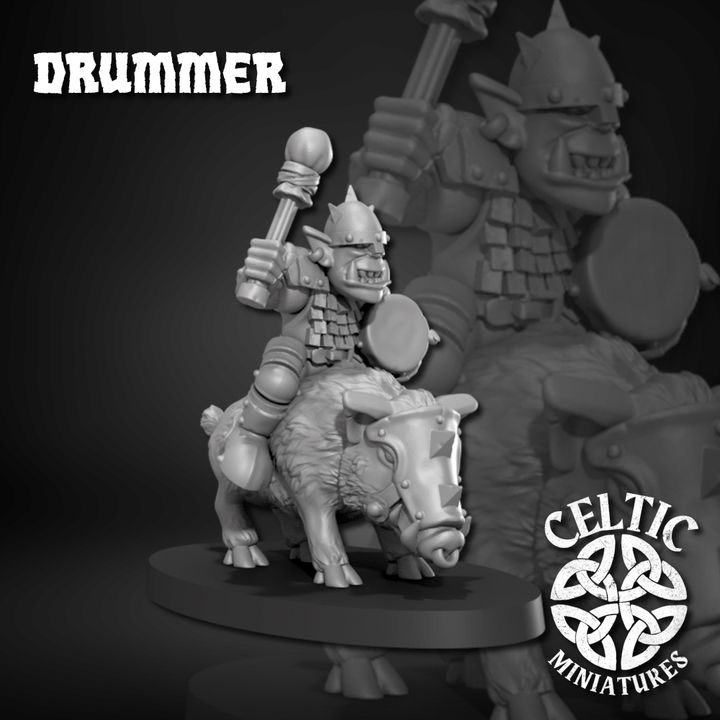 3D Printable Orc Boar Riders by Celtic Miniatures