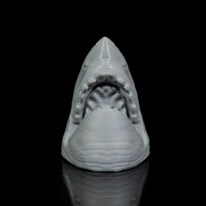 3D Printable Great White Shark Keychain by Stlflix