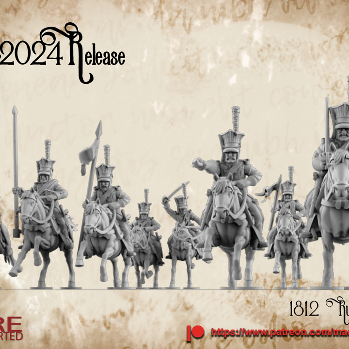 3D Printable 1812 Russian Uhlans by BattleCat Miniatures