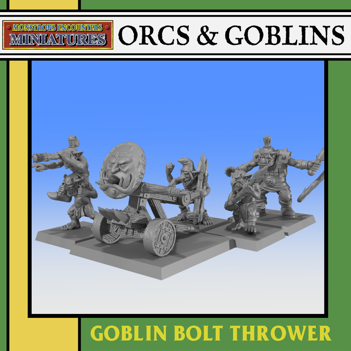 3D Printable ORCS & GOBLINS: Goblin Bolt Thrower Unit by Monstrous ...