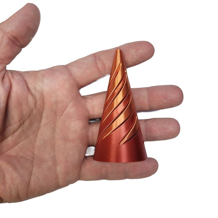 3D Printable Spiral Fidget Cone by Infinity 3D Prints