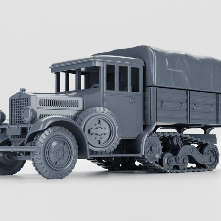 3D Printable Artillery tractor C4P (Half-track Wz.34) (Poland, WW2) by ...