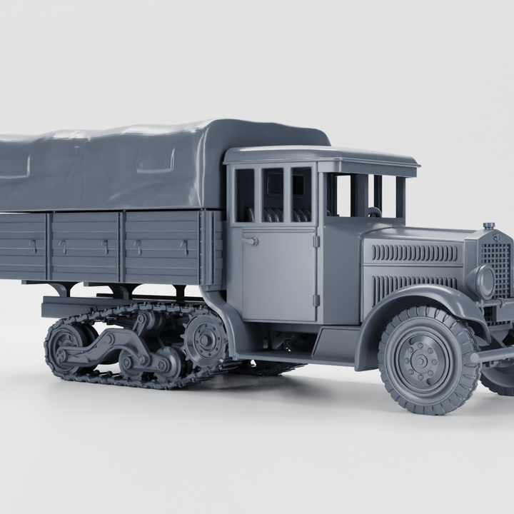 3D Printable Artillery tractor C4P (Half-track Wz.34) (Poland, WW2) by ...