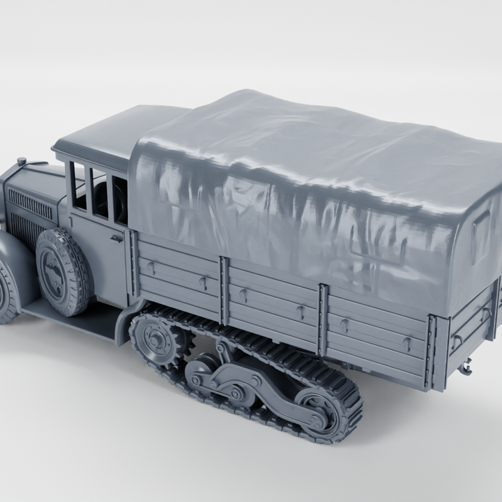 3D Printable Artillery tractor C4P (Half-track Wz.34) (Poland, WW2) by ...