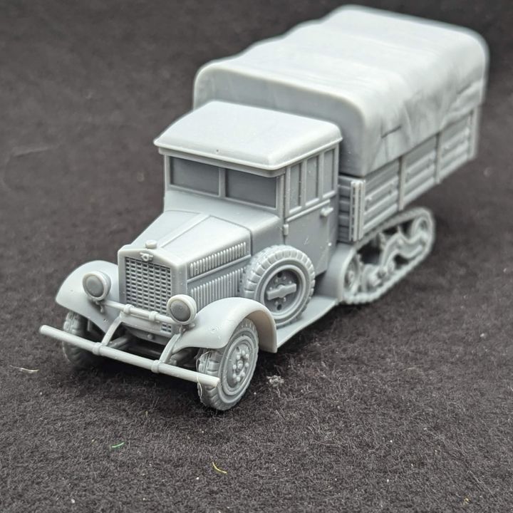 3D Printable Artillery tractor C4P (Half-track Wz.34) (Poland, WW2) by ...