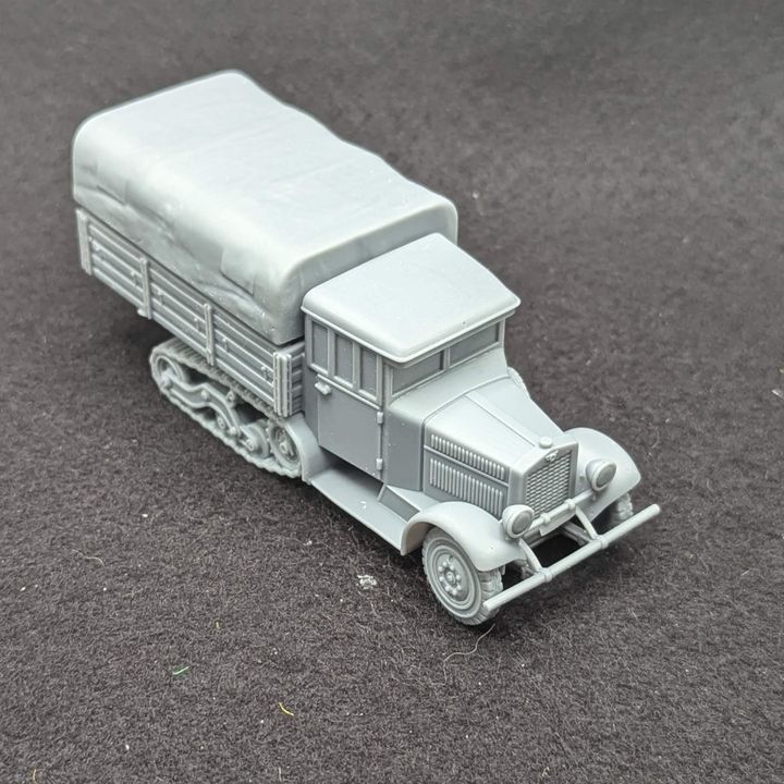 3D Printable Artillery tractor C4P (Half-track Wz.34) (Poland, WW2) by ...