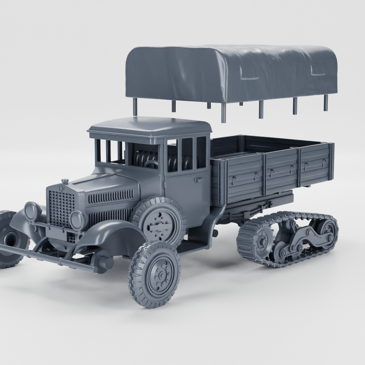 3D Printable Artillery tractor C4P (Half-track Wz.34) (Poland, WW2) by ...
