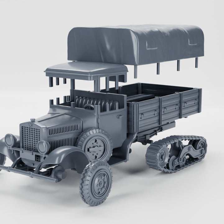 3D Printable Artillery tractor C4P (Half-track Wz.34) (Poland, WW2) by ...